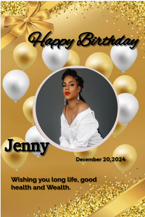 Yellow Joyful Happy Birthday Design Template Poster | PosterMyWall