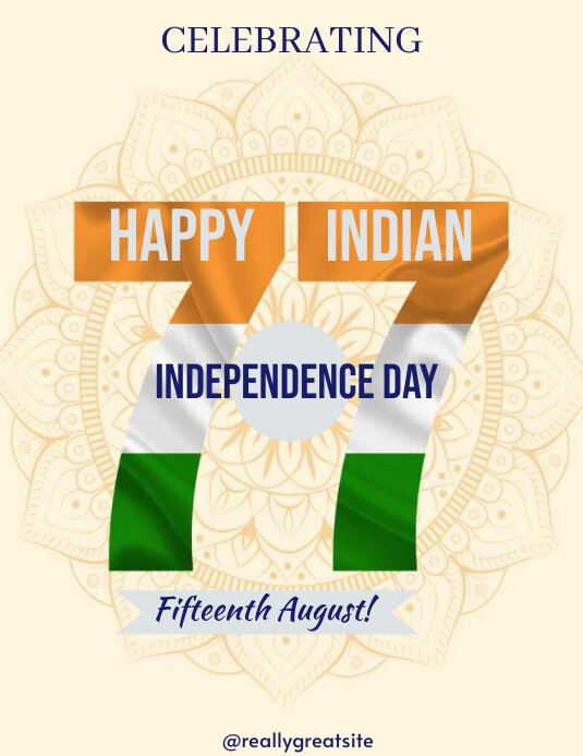Copy of Yellow Joyful Happy Independence Day Flyer 20 | PosterMyWall