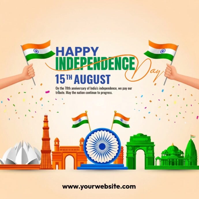 Copy of Yellow Joyful Happy Independence Day India Instagram Post ...
