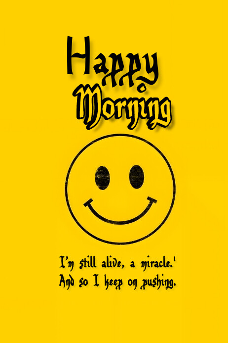 Yellow Joyful Happy Morning Banner 4' × 6' Template | PosterMyWall