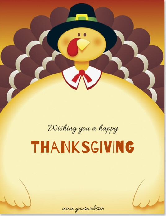 Copy of Yellow Joyful Happy Thanksgiving Flyer (us Letter) | PosterMyWall