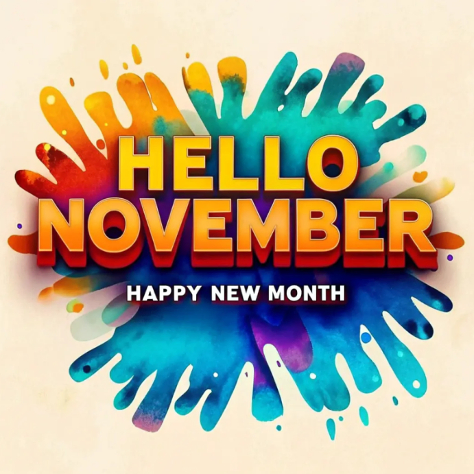 Copy of Yellow Joyful Hello November Happy New Month Instagram Post ...