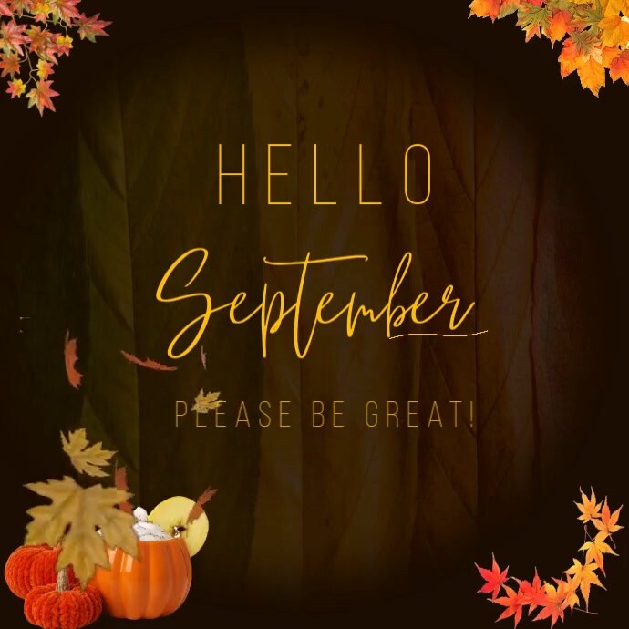 Yellow Joyful Hello September Instagram Post Template | PosterMyWall