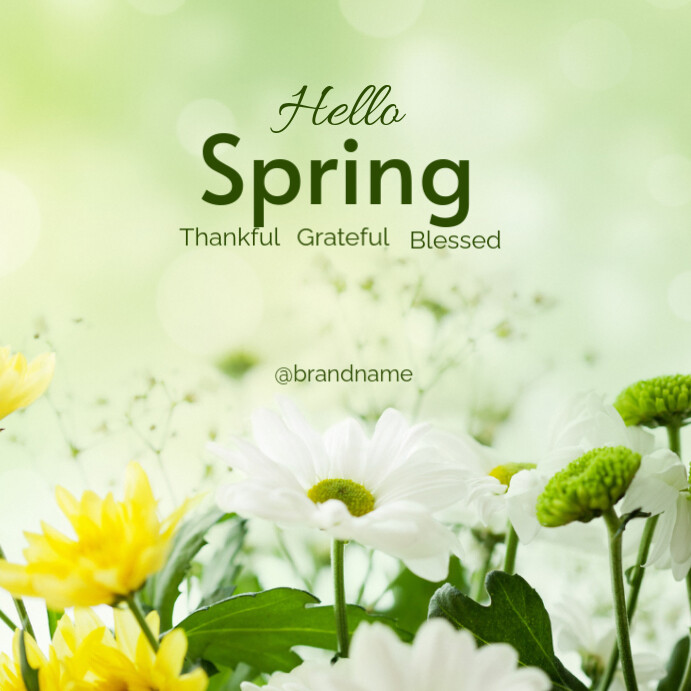 Plantilla de Yellow Joyful Hello Spring Instagram Post | PosterMyWall