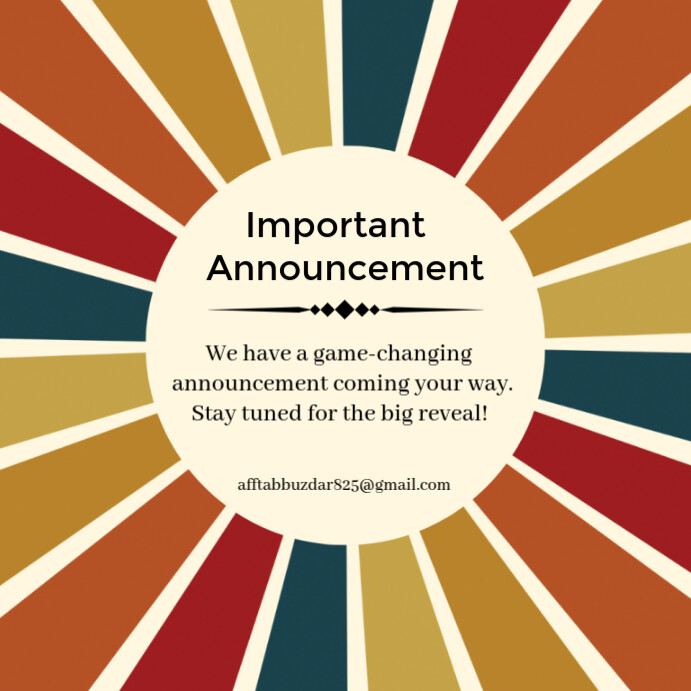 Plantilla de Yellow Joyful Important Notice Instagram Post | PosterMyWall