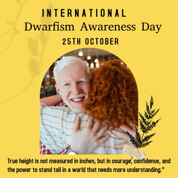 Yellow Joyful International Dwarfism Awareness Day Instagram Post ...