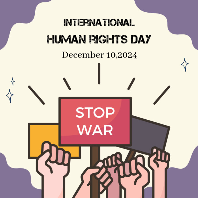Yellow Joyful International Human Rights Day Instagram Post Template ...