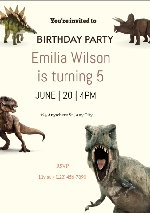 Yellow Joyful Kids Birthday Invitation Templates A5 | PosterMyWall