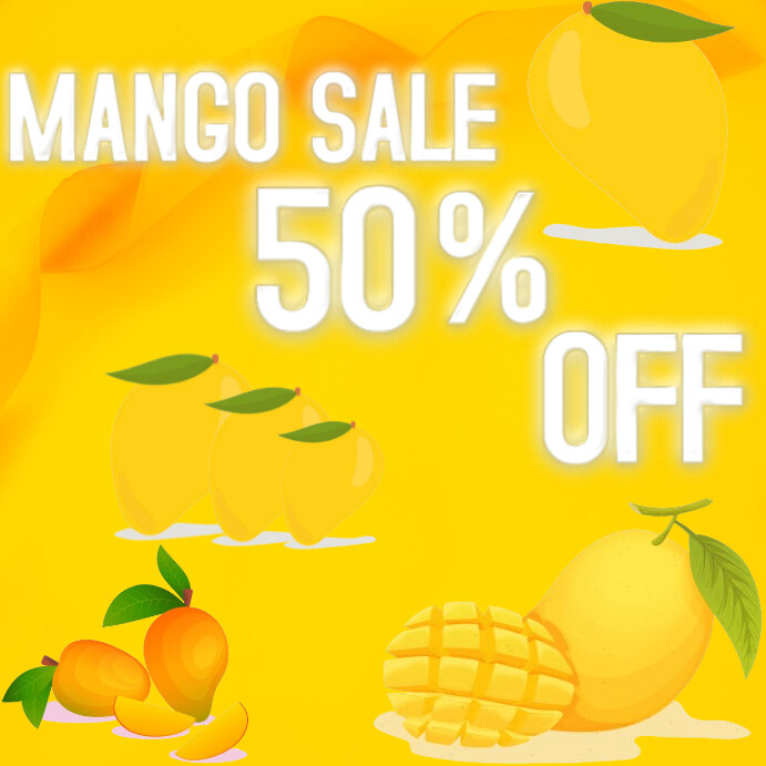 Modèle Yellow Joyful Mango Instagram Post | PosterMyWall