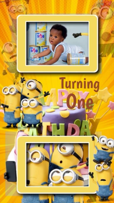 Yellow Joyful Minions Theme Birthday Party Di Template | PosterMyWall