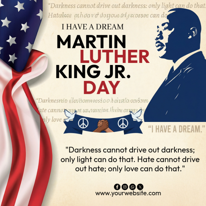 Yellow Joyful Mlk Day Instagram Post Template | PosterMyWall