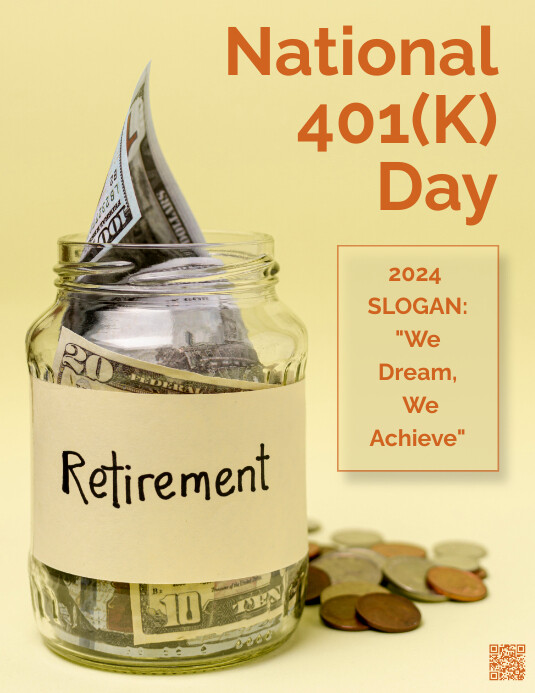 Copy of Yellow joyful National 401(K) Day Flyer (US L | PosterMyWall