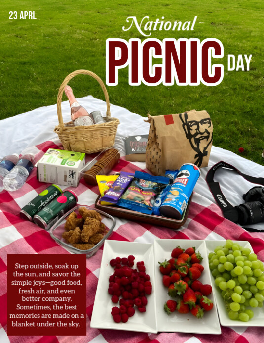 Modèle Yellow Joyful National Picnic Day Flyer Flyer (us Letter ...