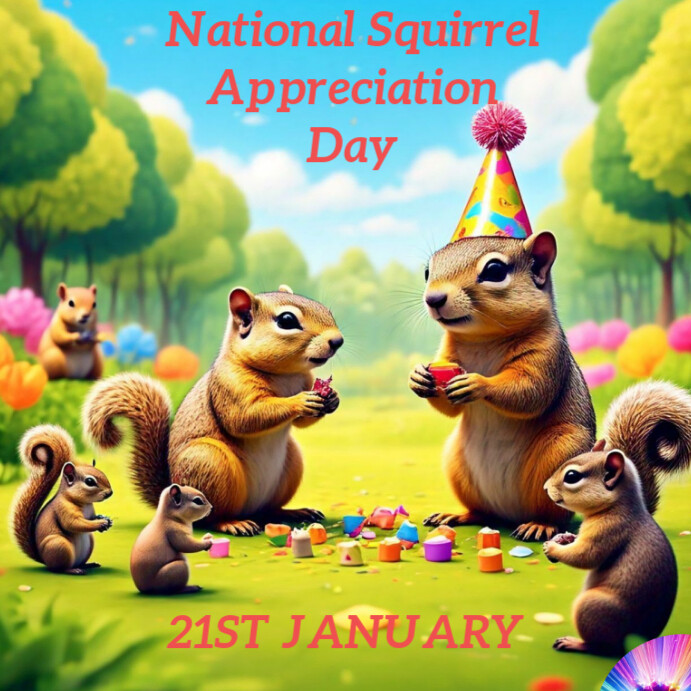 Copy of Yellow Joyful National Squirrel Appreciation Day Instagram Post ...