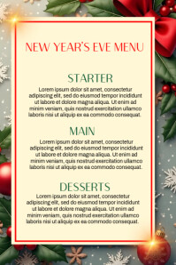 Yellow Joyful New Year's Menu Poster Template | PosterMyWall