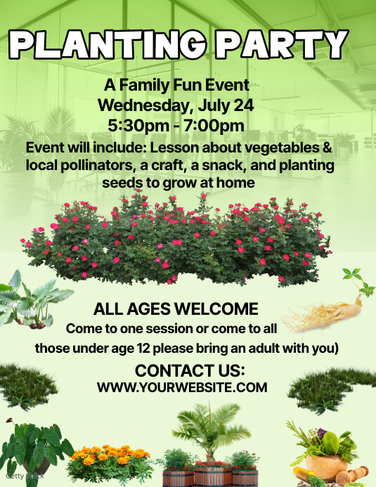 Copy of Yellow Joyful Planting Party Flyer (us Letter | PosterMyWall