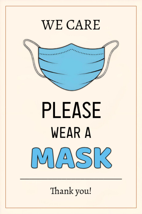 Plantilla de Yellow Joyful Please Wear A Mask Sign Poster | PosterMyWall
