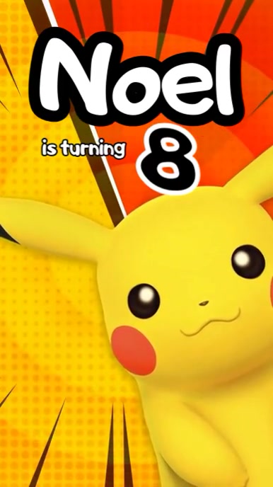 Plantilla de Yellow Joyful Pokemon Birthday Invitation Ins | PosterMyWall