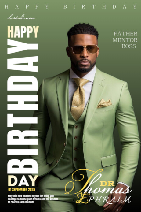 Yellow Joyful Professional Birthday Poster Template | PosterMyWall