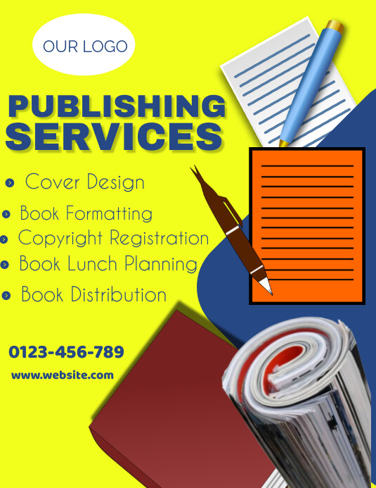 Copy of Yellow Joyful Publishing Services Flyer (us | PosterMyWall