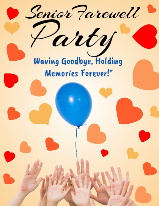Copy of Yellow Joyful Senior Farewell Party Flyer (us Letter ...
