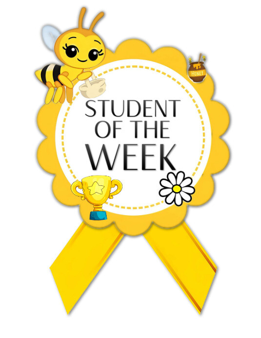 Copy of Yellow Joyful Student Of The Week Award Badge Flyer (us Letter ...