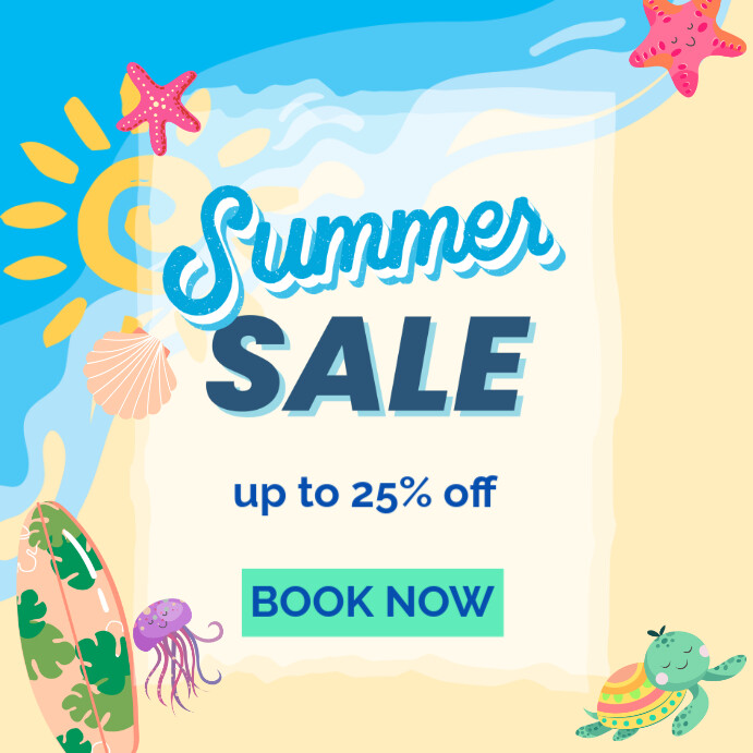 Yellow Joyful Summer Sale Instagram Post Template | PosterMyWall