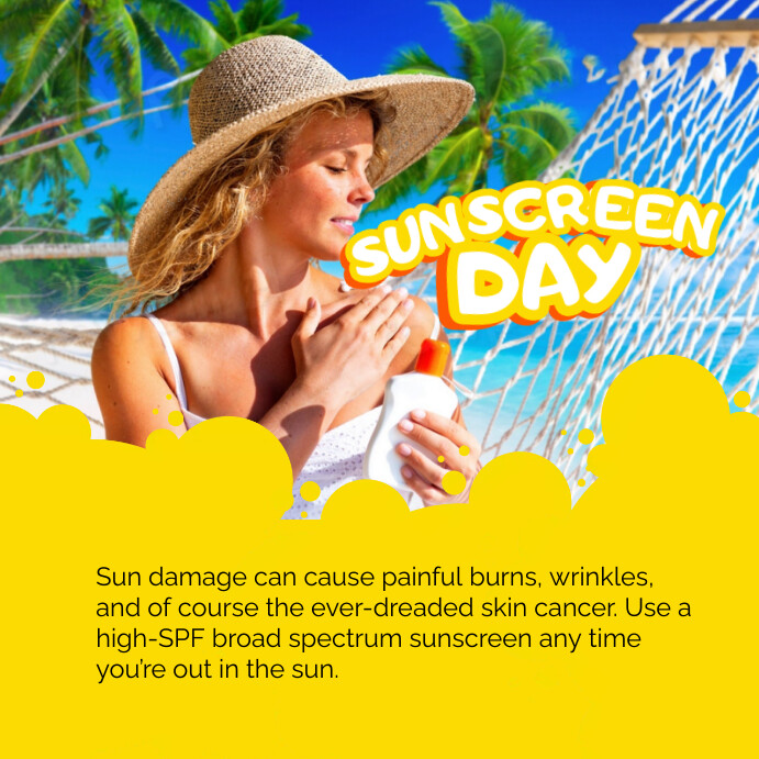 Copy of Yellow Joyful Sunscreen Instagram Post | PosterMyWall