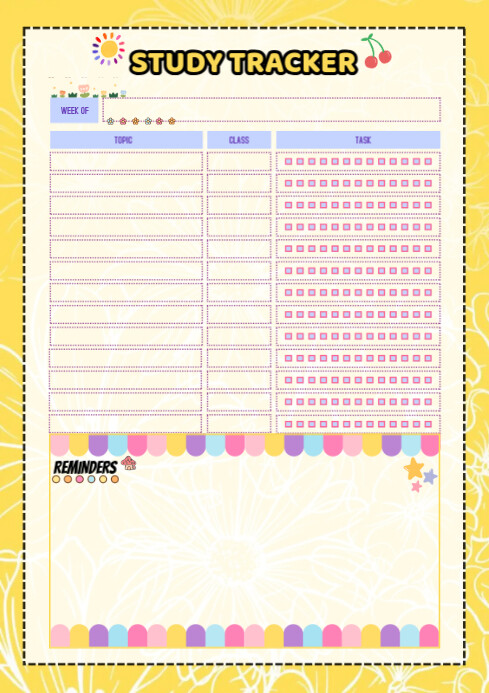 Copy of Yellow Joyful Teacher Planner Template A4 | PosterMyWall
