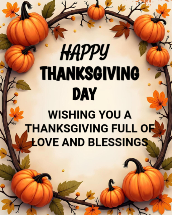 Yellow Joyful Thanksgiving Day Celebration Instagram Portrait Template ...