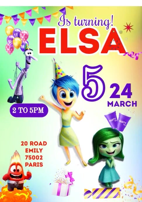 Modèle Vice-versa Birthday Party Invitation | PosterMyWall