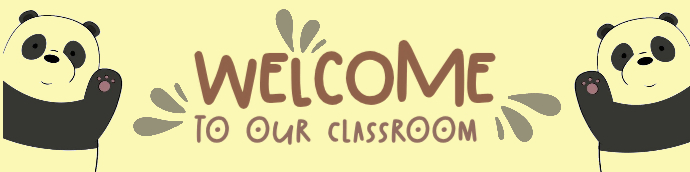 Plantilla de Yellow Joyful Welcome Google Classroom Banner | PosterMyWall