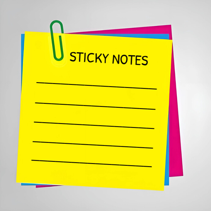 Yellow List-based Sticker Note Template Instagram Post | PosterMyWall