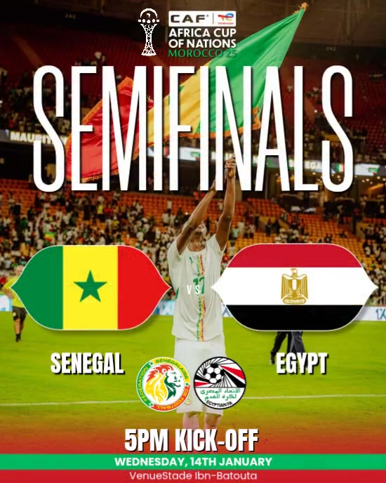Plantilla de Yellow Maksimalis Senegal Vs Egypt Afcon Semifinal Match ...