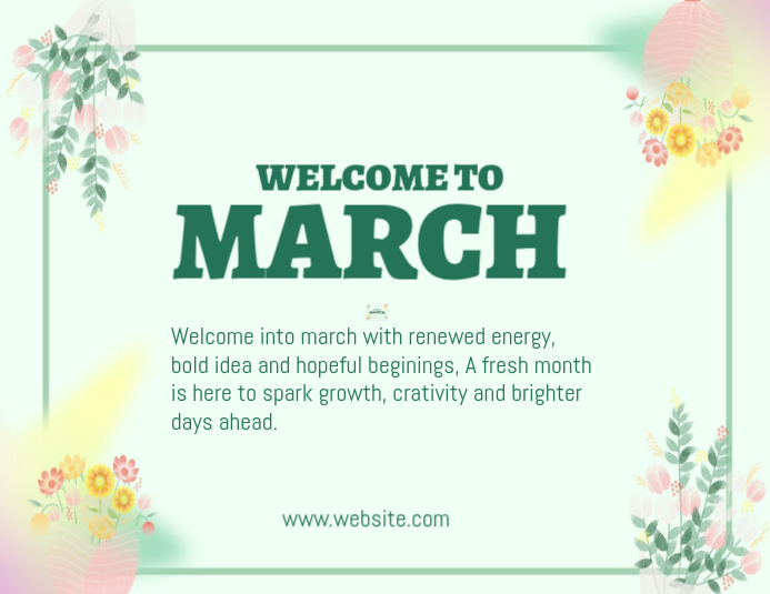 Yellow March Welcome Flyer Template | PosterMyWall