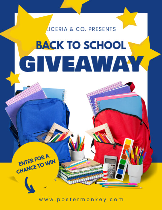 Yellow Maximalist Back To School Flyer (us Letter) Template | PosterMyWall