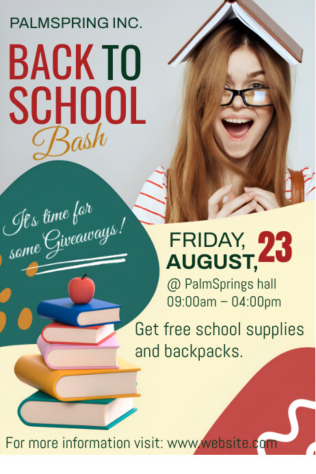 Plantilla de Yellow Maximalist Back To School Poster | PosterMyWall