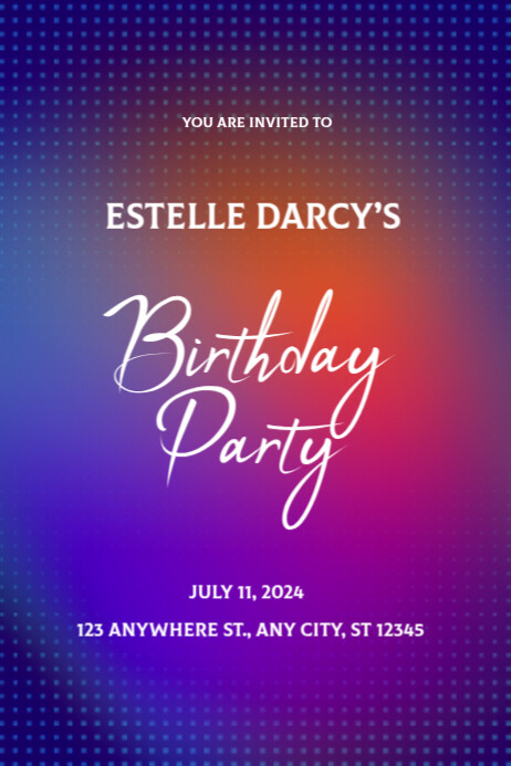 Yellow Maximalist Birthday Party Invitation Birthday Invitation ...