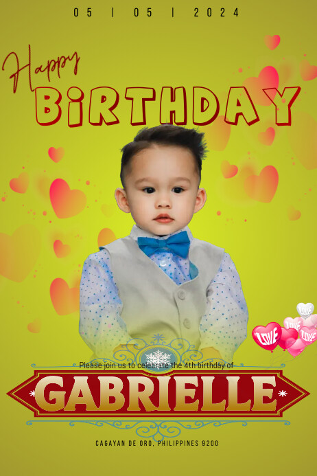 Plantilla de Yellow Maximalist Birthday Poster | PosterMyWall