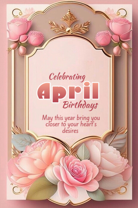 Yellow Maximalist Celebrating April Birthdays Banner 4' × 6' Template ...