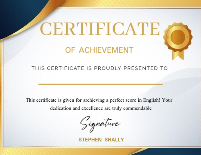 Yellow Maximalist Certificate Of Achievement Flyer (us Letter) Template ...