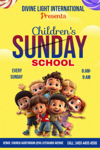 Sunday Bible School Flyer Template | PosterMyWall