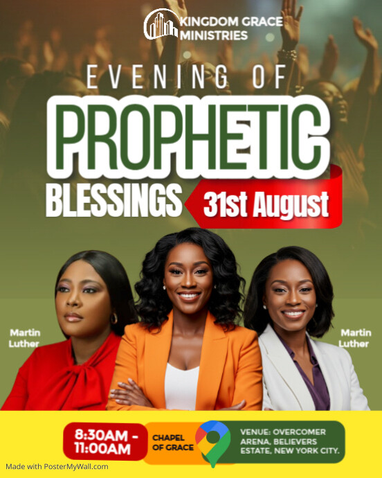 Yellow Maximalist Church Flyers Instagram Portrait Template | PosterMyWall