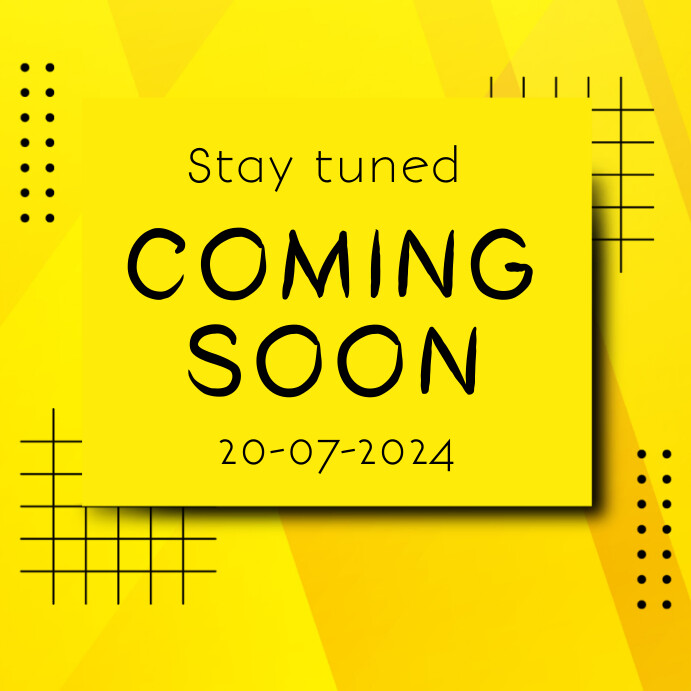 Yellow Maximalist Coming Soon Templates Insta | PosterMyWall