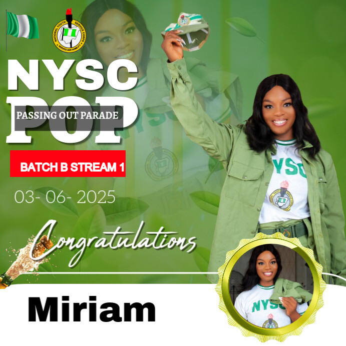 Copy of Yellow Maximalist Congratulations On Your Nysc Pop Instagram ...