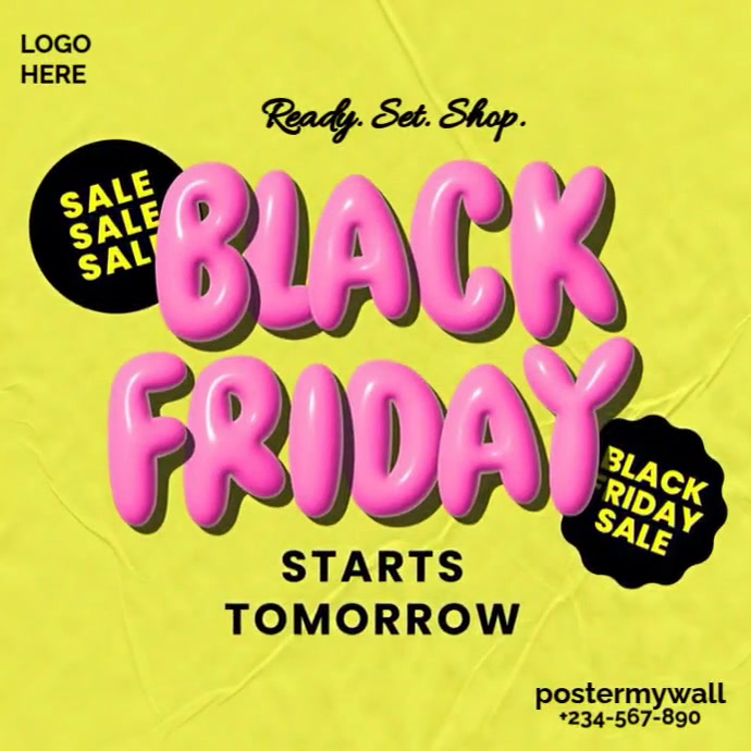 Yellow Maximalist Countdown To Black Friday Deals! Instagram Post ...