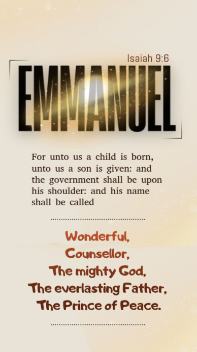 Yellow Maximalist Emmanuel: God With Us Instagram Story Template ...