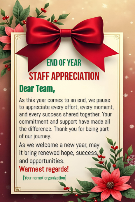 Plantilla de Yellow Maximalist End Of Year Staff Appreciation Pinterest ...