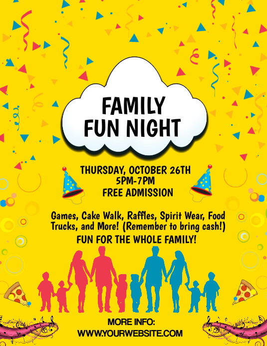 Copy of Yellow Maximalist Family Fun Night Flyer (us | PosterMyWall