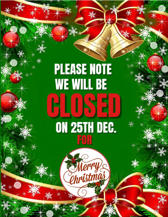 Copy of Yellow Maximalist Freaky Friday Christmas Holiday We Will Be Closed For Christmas And ...